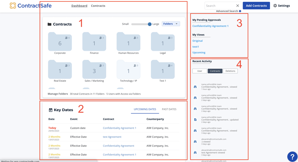 ContractSafe Dashboard